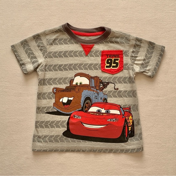 Disney | Shirts & Tops | Disney Pixar Lightning Mcqueen Tow Mater Team ...